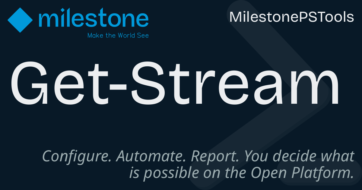 Get-Stream - MilestonePSTools Module