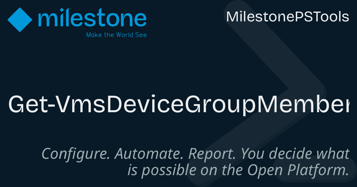 Get-VmsDeviceGroupMember - MilestonePSTools Module