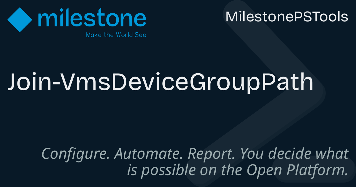 Join-VmsDeviceGroupPath - MilestonePSTools Module