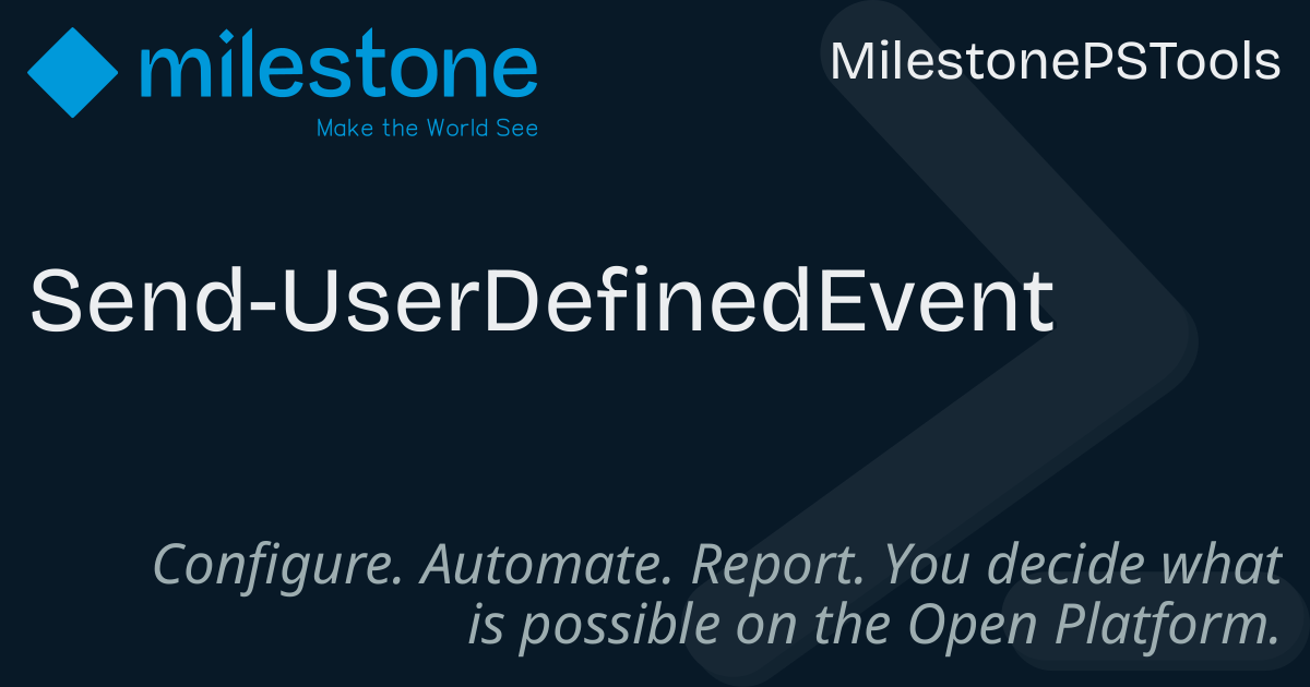 Send Userdefinedevent Milestonepstools Module